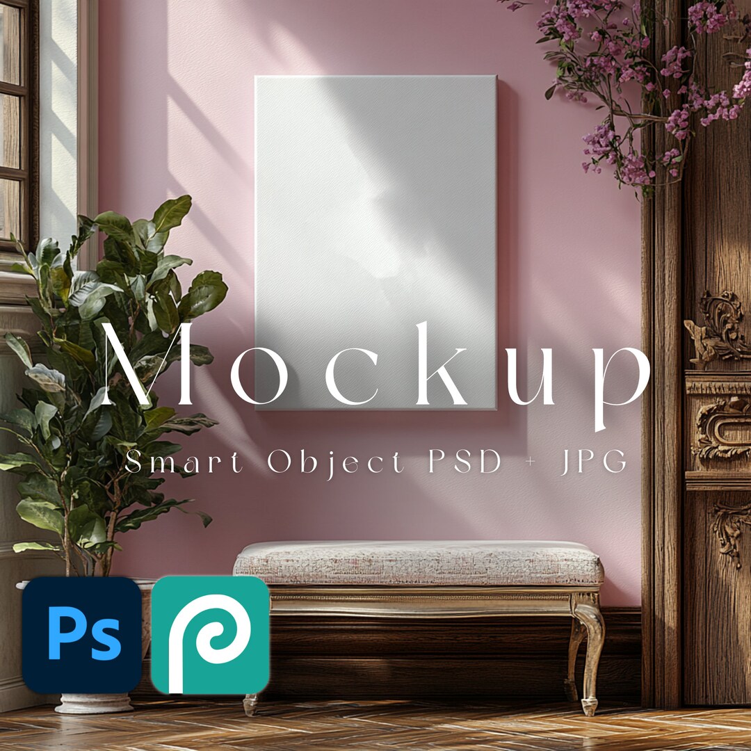 Canvas Mockup Bundle | Boho Wall & Poster Mockup for Interior Design ...