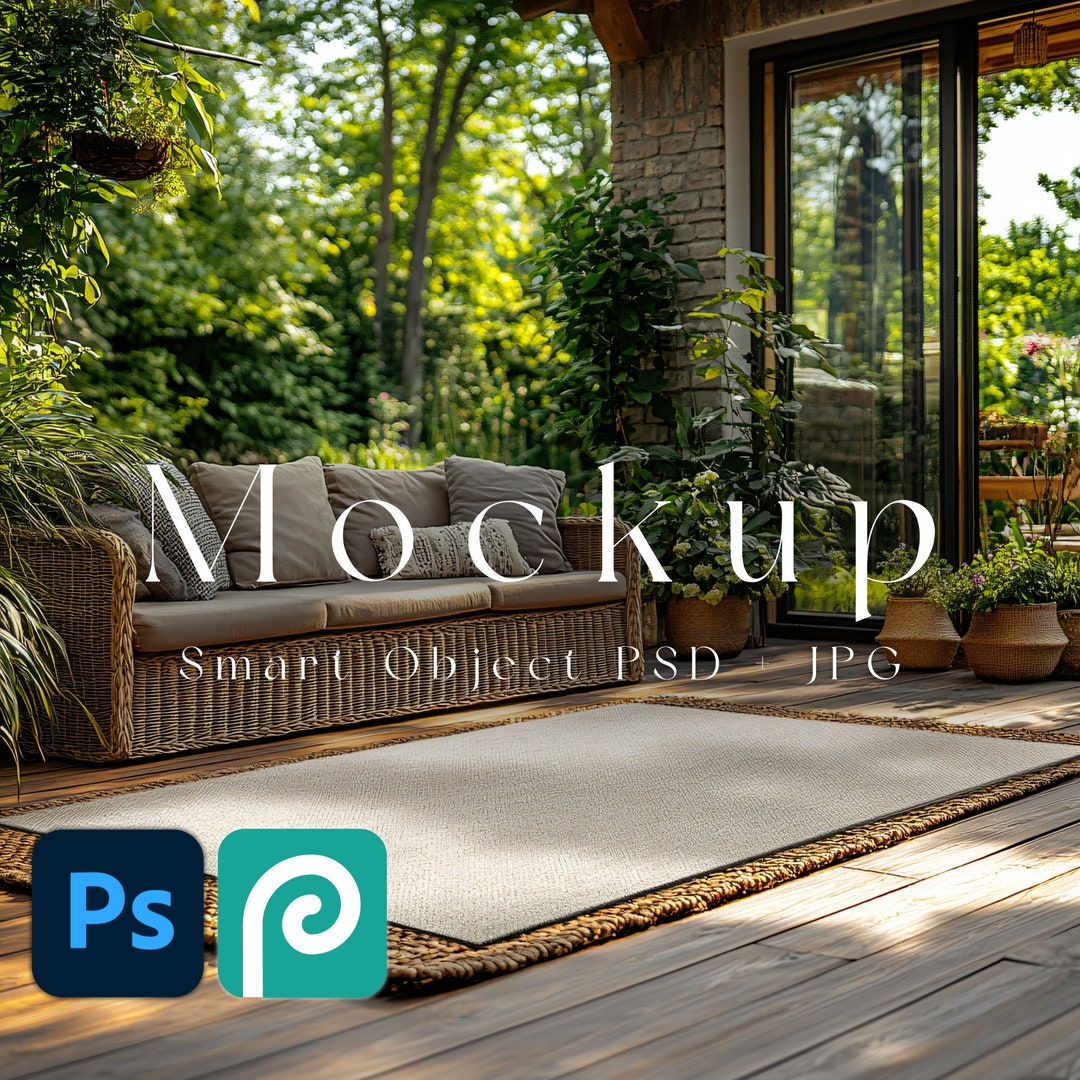 Rugs Mockup - Digital Carpet Templates for Living Room, Photoshop ...