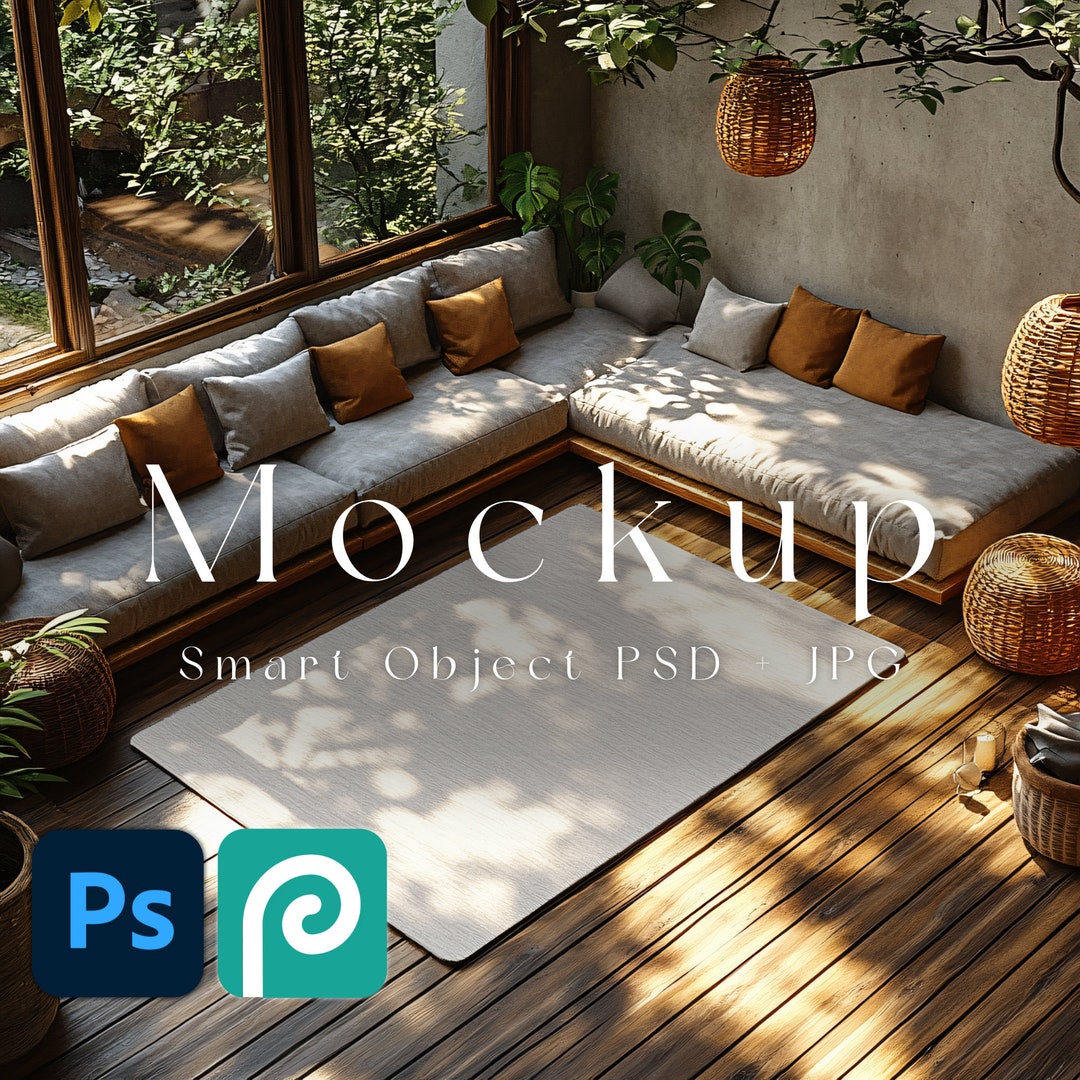 Rugs Mockup Digital Carpet Templates for Living Room & Home Decor ...