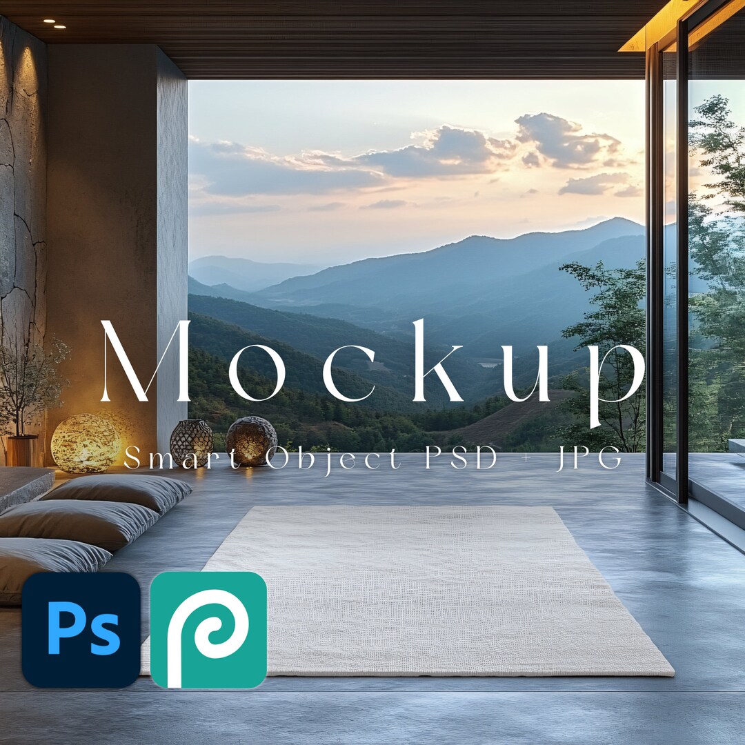 Rugs Mockup - Digital Carpet Templates for Living Room & Home Decor ...