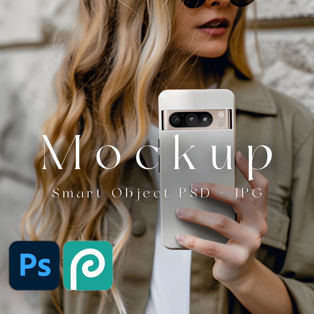 Google Pixel 8 Pro Mockup, Smart Object PSD, JPG, Phone Case Mockup ...