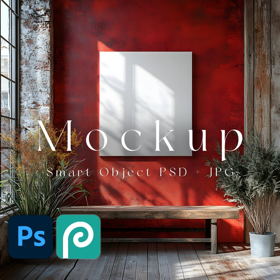 Canvas Mockup Bundle | Boho Wall & Poster Mockup for Interior Design ...