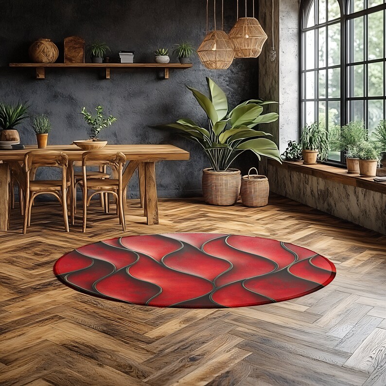 Area Round Rug Mockup, Circle Rug Mock-up PSD for Digital Product ...