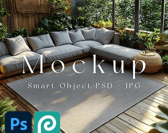 Rugs Mockup Digital Carpet Templates for Living Room & Home Decor ...