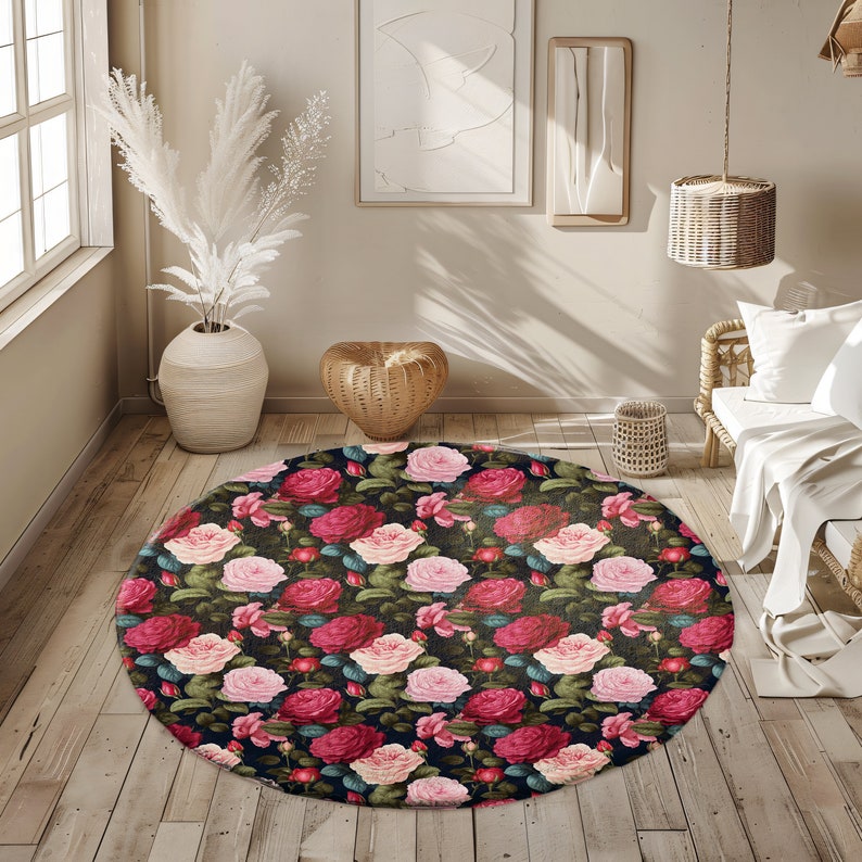 Area Round Rug Mockup, Circle Rug Mock-up, PSD Smart Object Mockup ...