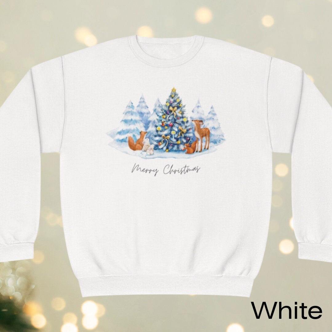 Merry Christmas Animals Sweater - Etsy