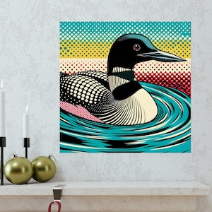 Common Loon Art Print | Loon Wall Art | Minnesota Poster | Lake House ...