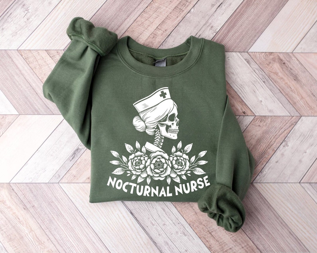Nocturnal Nurse Sweatshirt | Nurse Sweater | Gothic Nurse Sweater ...