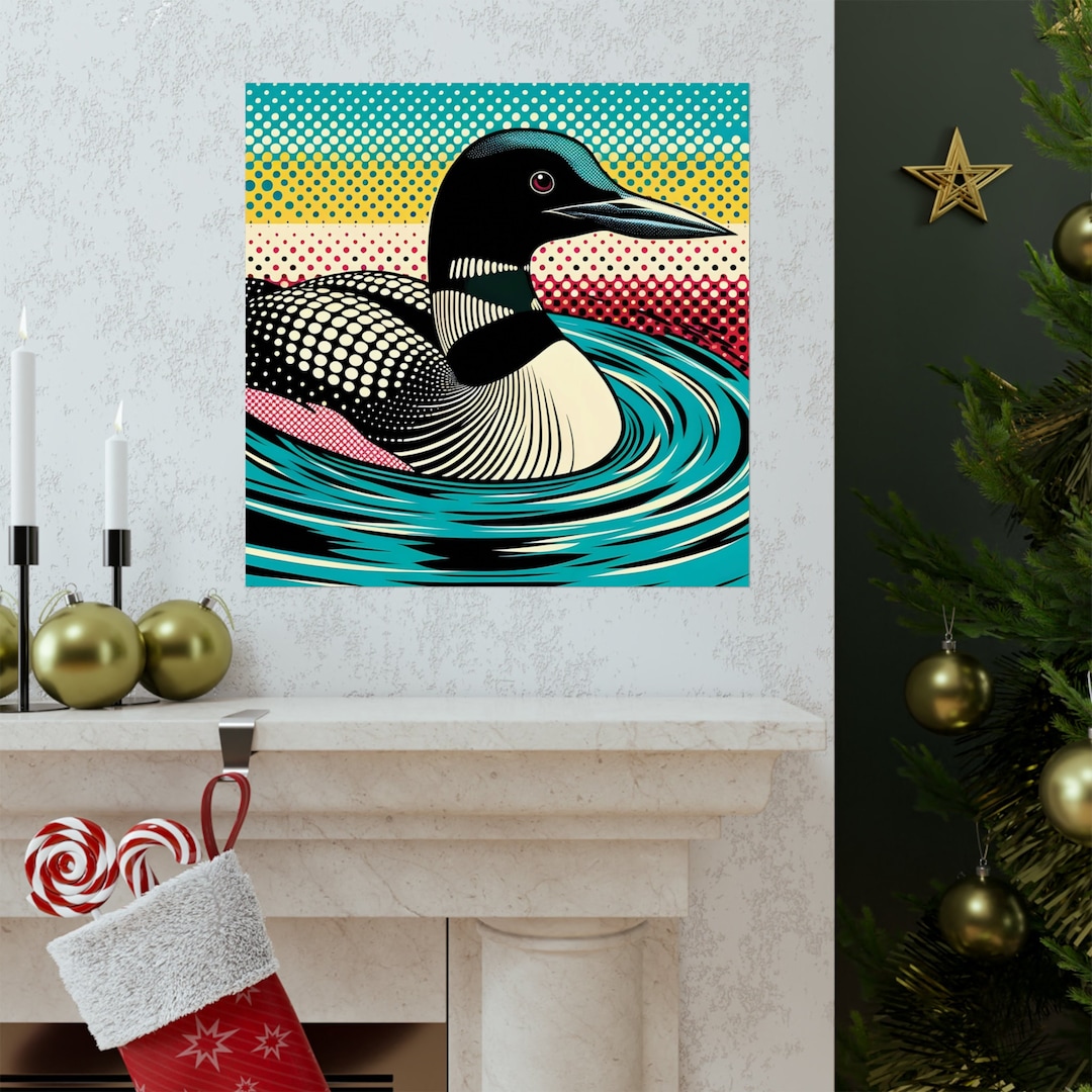 Common Loon Art Print | Loon Wall Art | Minnesota Poster | Lake House ...