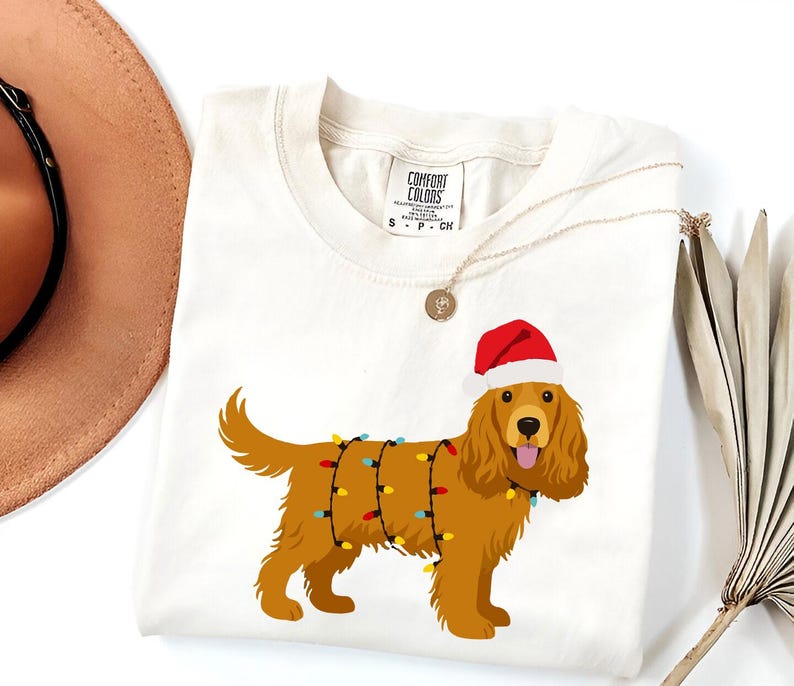 Comfort Colors Cocker Spaniel Christmas T-shirt | Cute Dog Mom Shirt ...