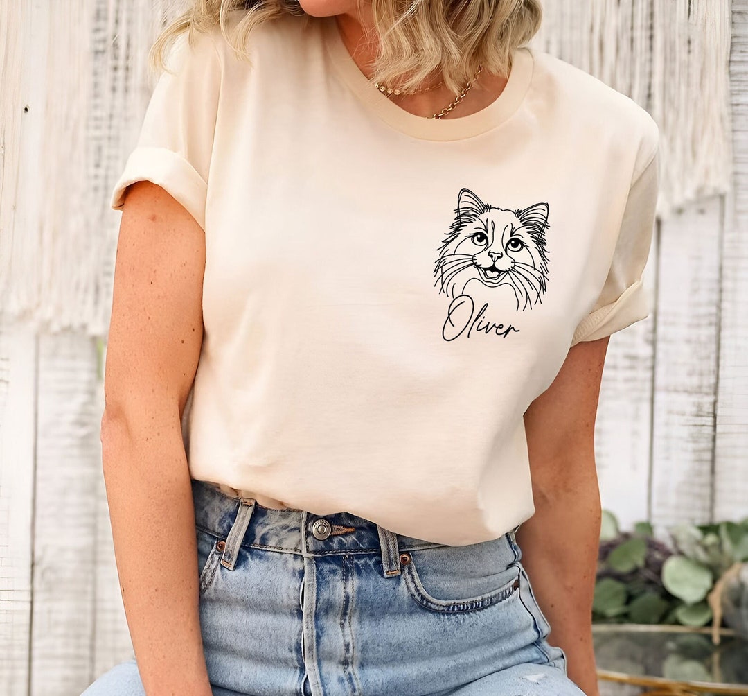 Custom Cat T-shirt | Ragdoll Cat Personalized Tee | Cat Mom & Dad Shirt ...