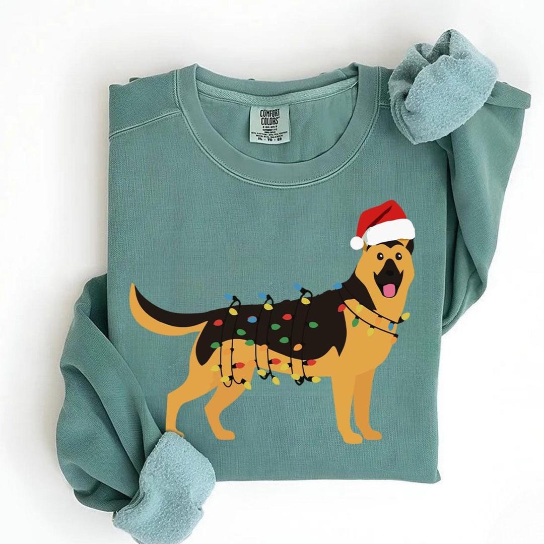 Christmas German Shepherd Sweatshirt | Holiday Shepherd Sweater ...