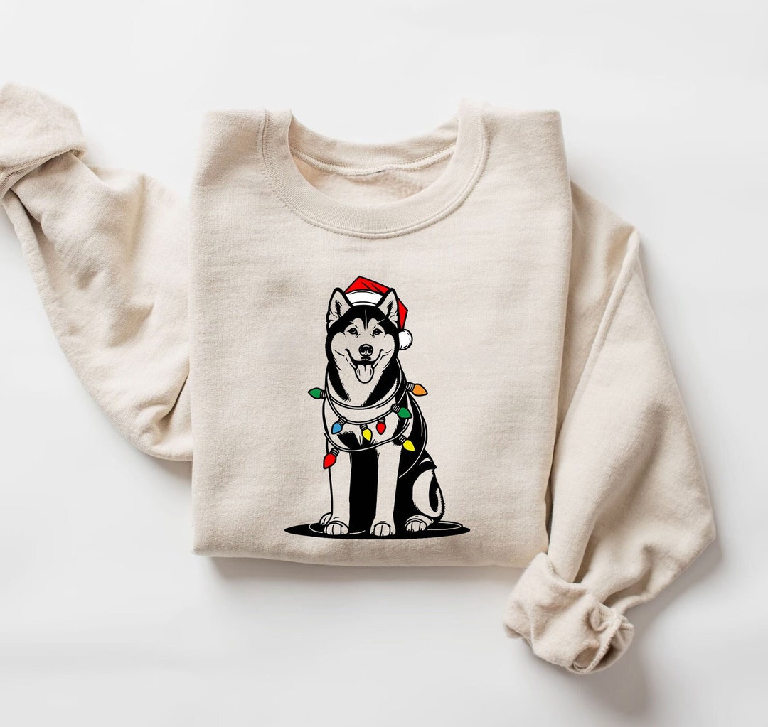 Holiday Husky Christmas Sweatshirt | Husky Mom Festive Sweater | Husky ...