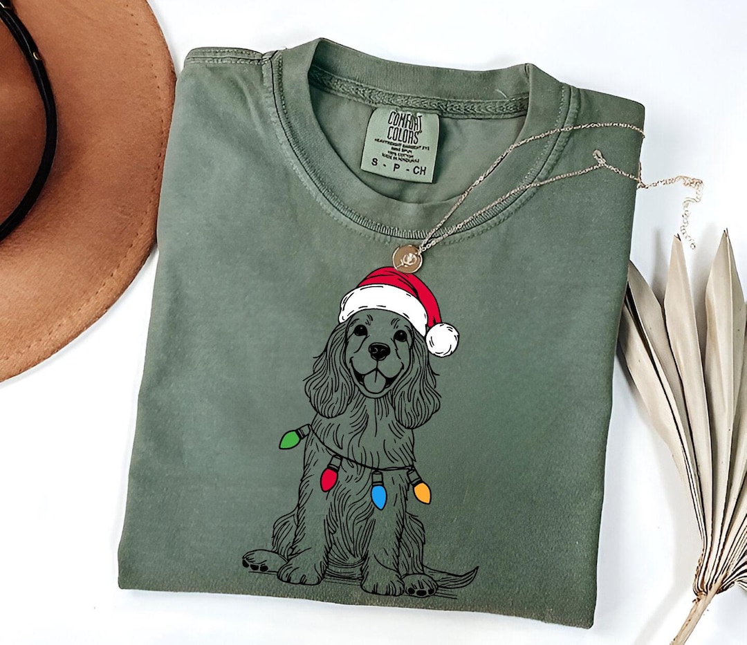 Christmas Cocker Spaniel Tee | Cocker Spaniel Shirt | Xmas Cocker Gift ...