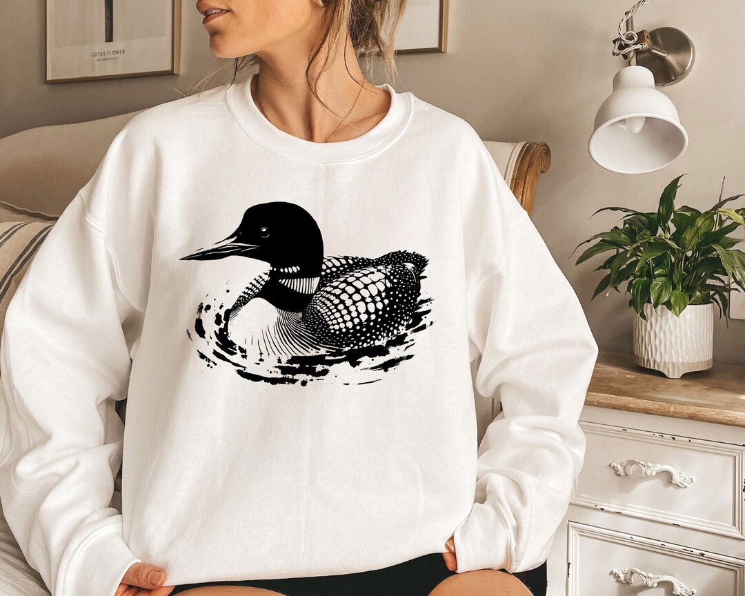 Classic Common Loon Bird Sweatshirt, Loon Sweatshirt, Bird Shirt, Loon ...