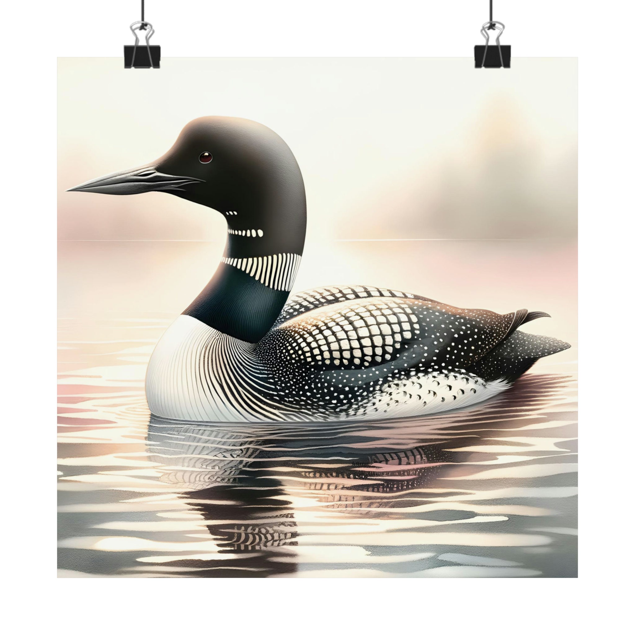Watercolor Loon Art Print, Loon Wall Art, Minnesota Poster, Lake House ...