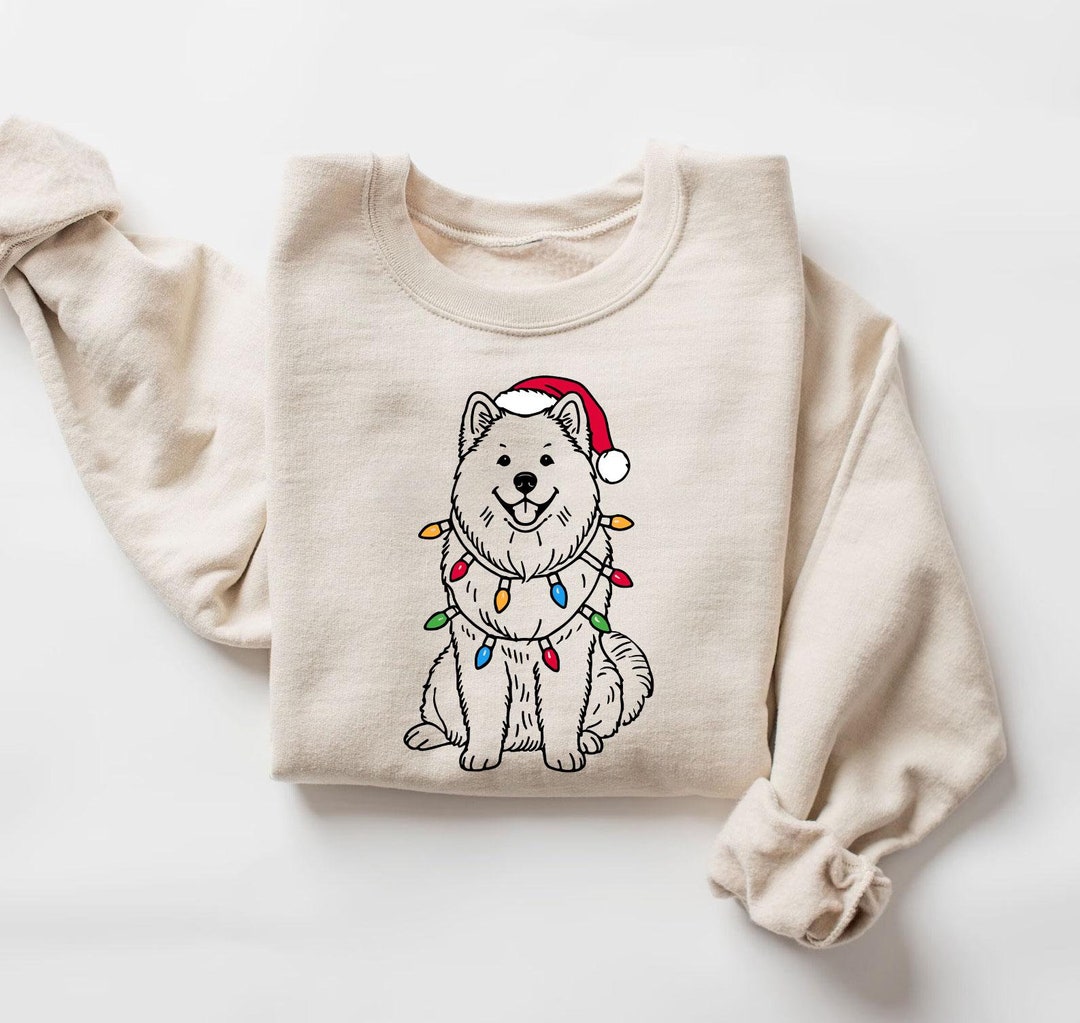 Samoyed Christmas Sweatshirt | Santa Samoyed Dog Sweater | Christmas ...