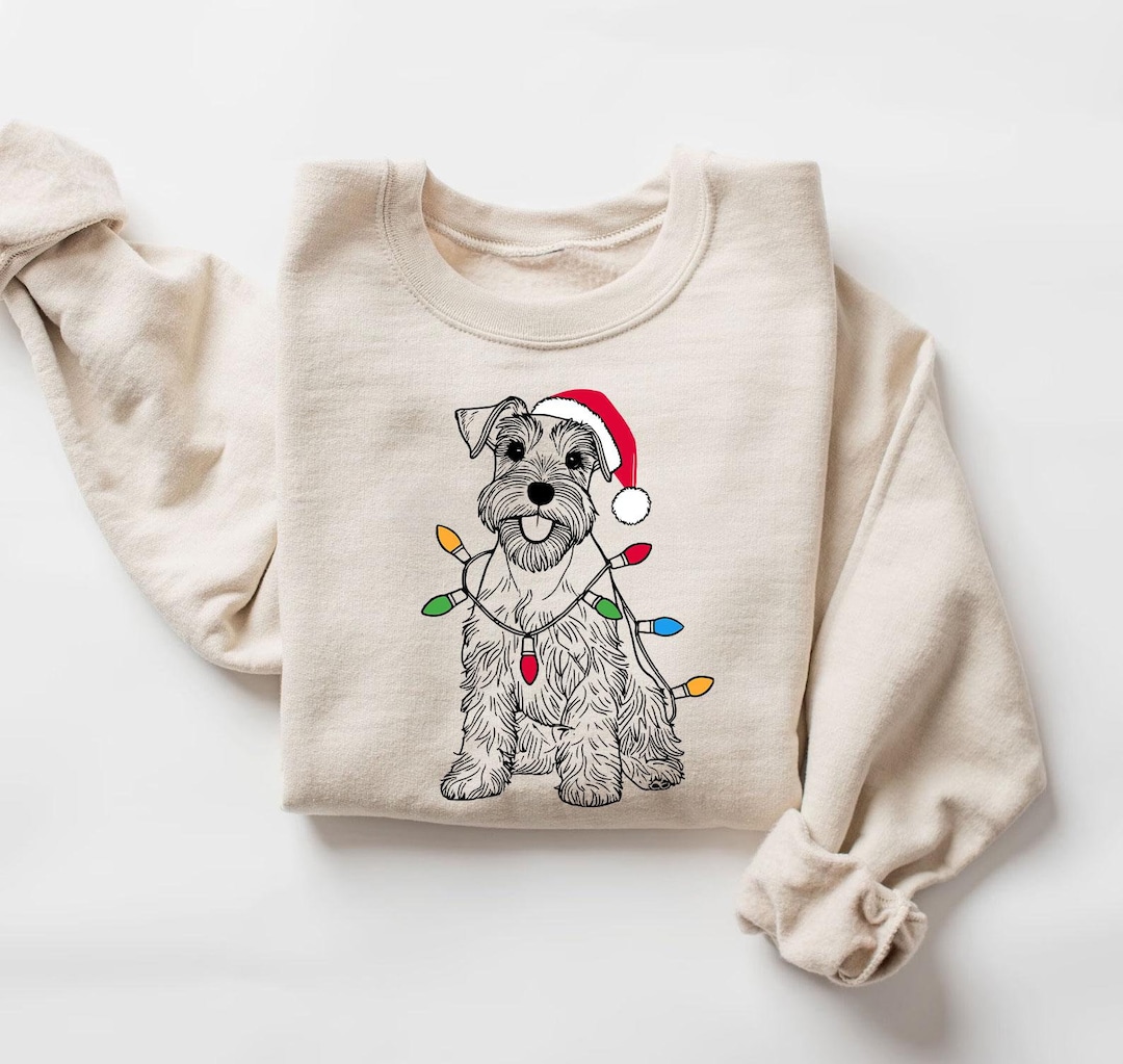 Miniature Schnauzer Christmas Sweatshirt | Santa Dog Sweater ...