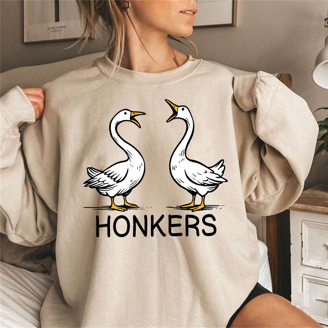 Honking Geese Sweatshirt | Funny Goose Lover Gift | Silly Goose Sweater ...