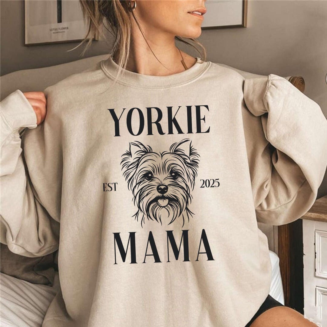 Custom Yorkie Mama Sweatshirt | Yorkie Lover Gift | Yorkshire Terrier ...