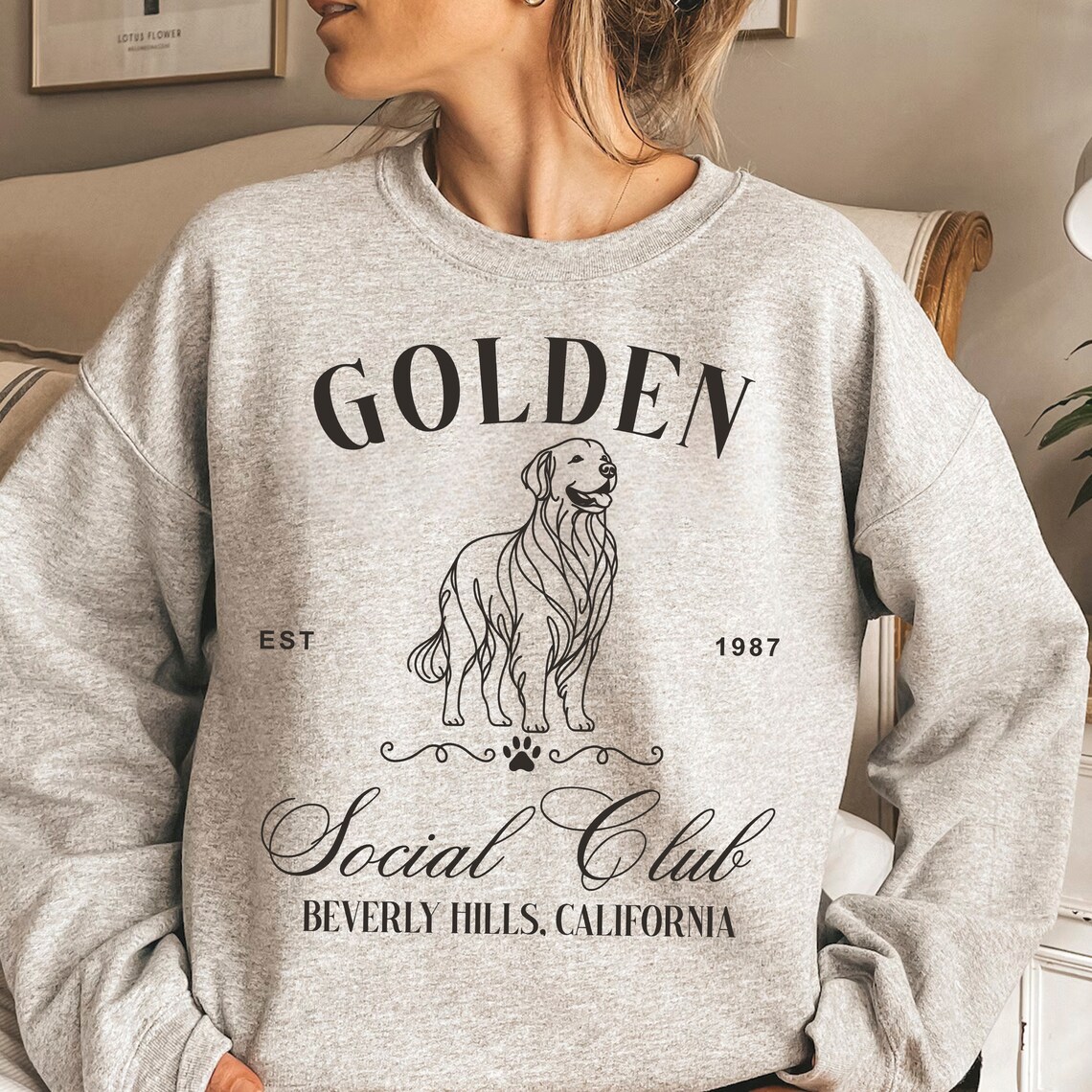 Golden Retriever Club Sweatshirt | Golden Retriever Mom | Golden Social ...
