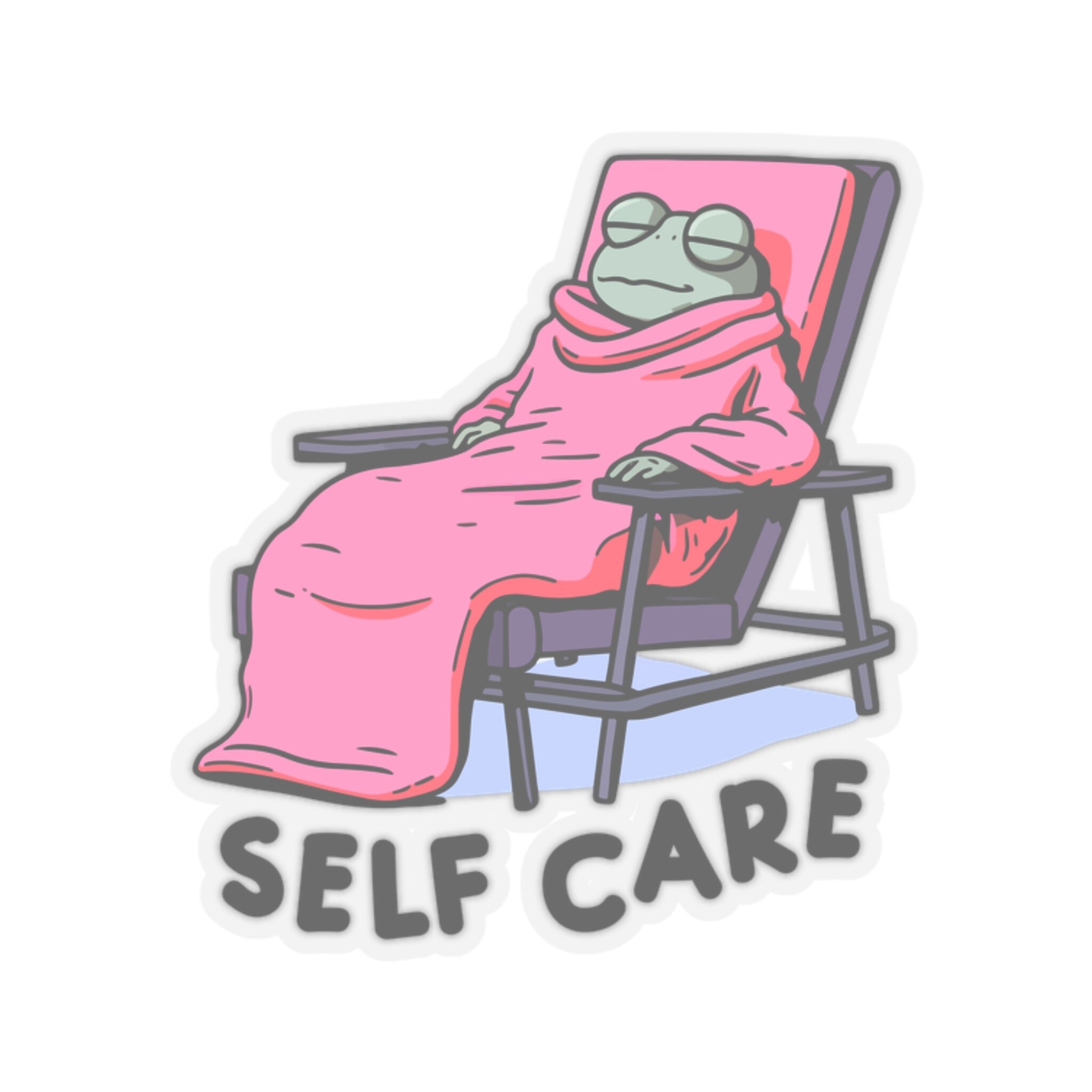 Funny Frog Self Care Sticker Funny Frog Self Care Cute - Etsy