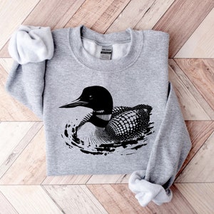 Classic Common Loon Bird Sweatshirt, Loon Sweatshirt, Bird Shirt, Loon ...