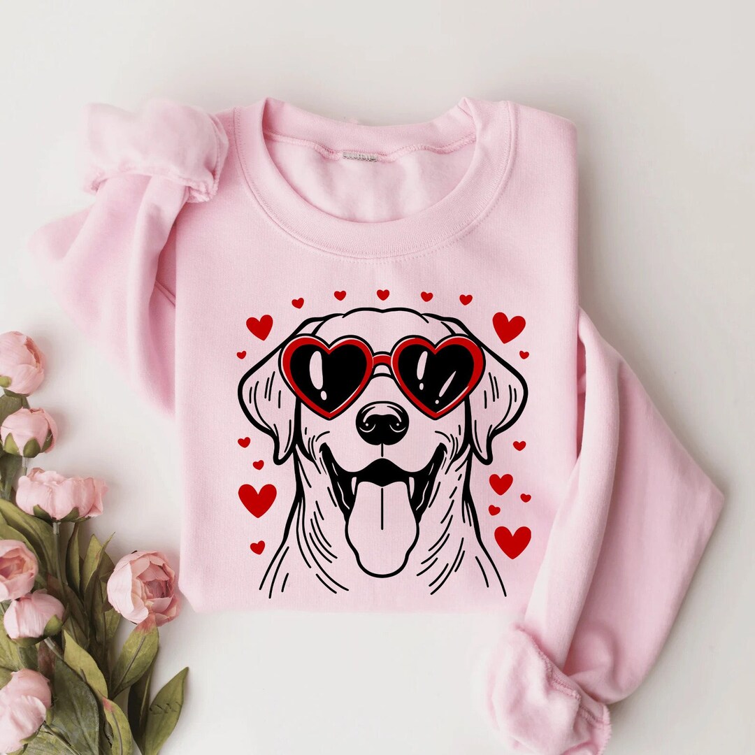 Labrador Retriever Valentine Sweatshirt | Lab Dog Sweatshirt | Labrador ...