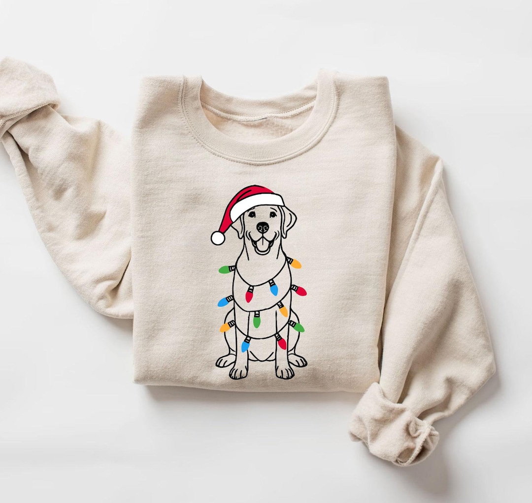 Festive Labrador Christmas Sweatshirt | Santa Labrador Sweater ...