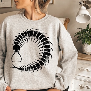Centipede Sweatshirt | Bug Lover Hoodie | Entomology Sweatshirt | Goth ...