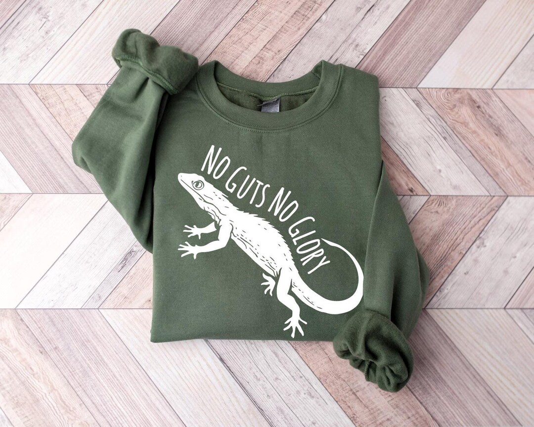 No Guts No Glory Sweatshirt | Gecko Sweater | Gecko Lover Gift | Funny ...