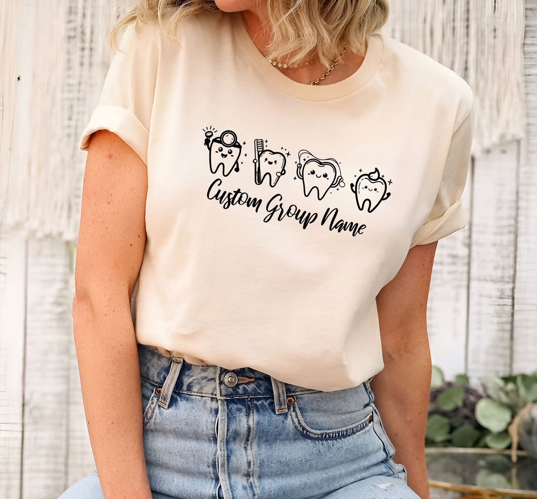 Personalized Dental Squad Tee | Custom Dentistry Shirt | Dental Team ...