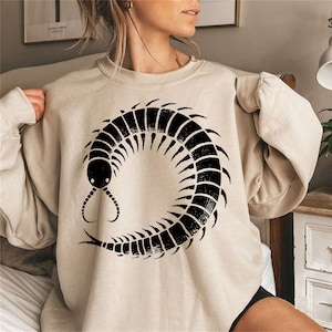 Centipede Sweatshirt | Bug Lover Hoodie | Entomology Sweatshirt | Goth ...