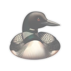 Common Loon Sticker, Loon Car Decal, Loon Sticker, Common Loon Water ...