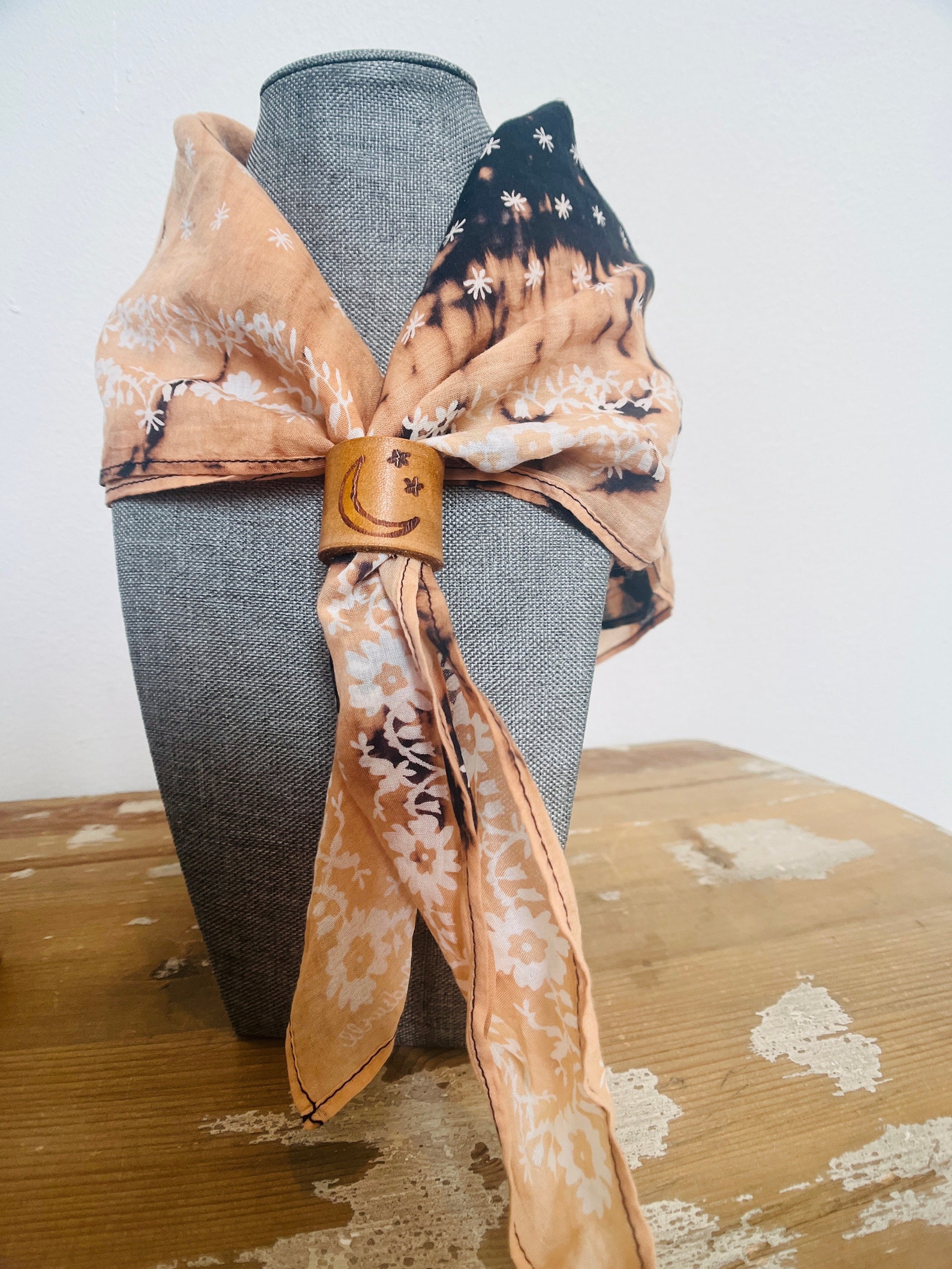 Leather Scarf, Bandana, Wild Rag Sliders - Available in Assorted Colors ...