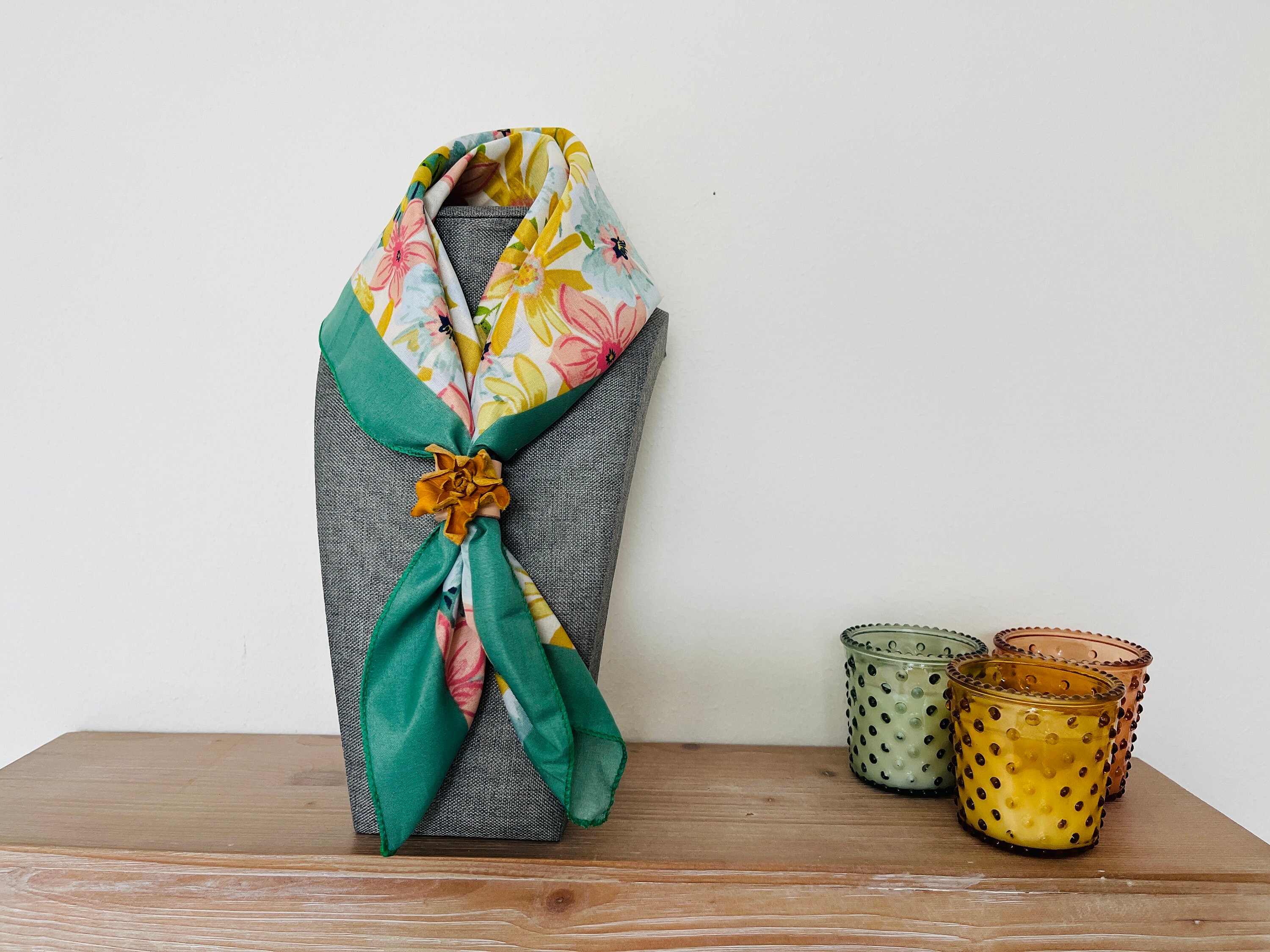 Leather Scarf, Bandana, Wild Rag Sliders Available in Assorted Colors ...