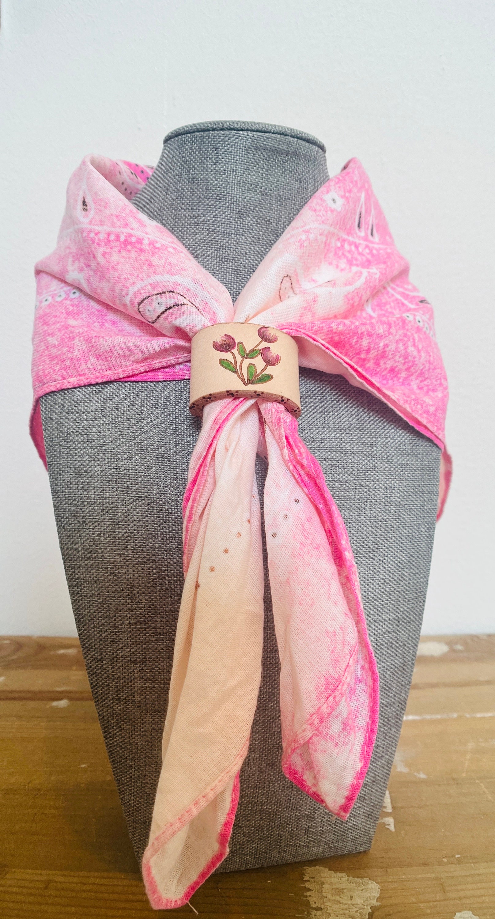 Leather Scarf, Bandana, Wild Rag Sliders - Available in Assorted Colors ...