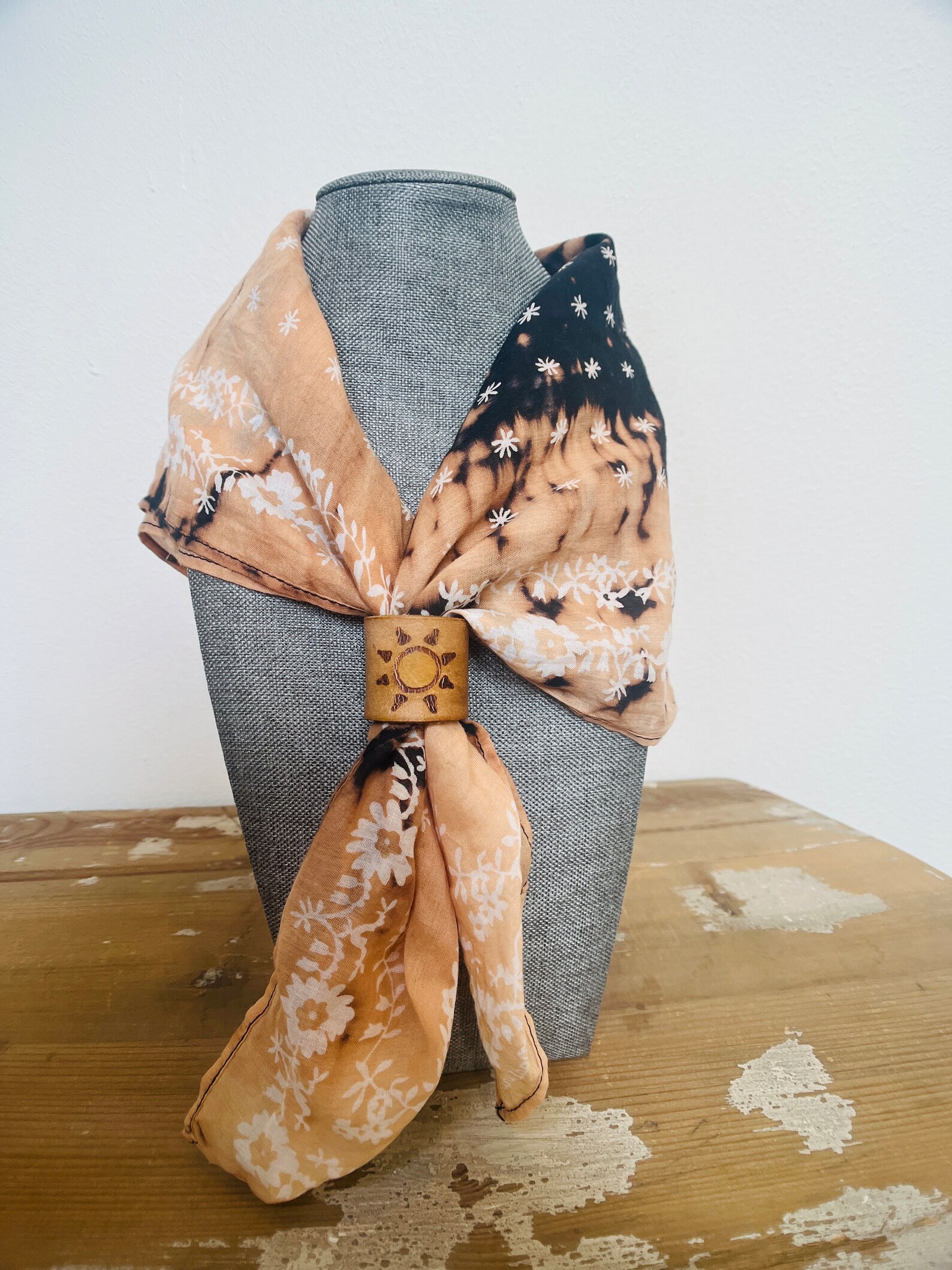 Leather Scarf, Bandana, Wild Rag Sliders - Available in Assorted Colors ...