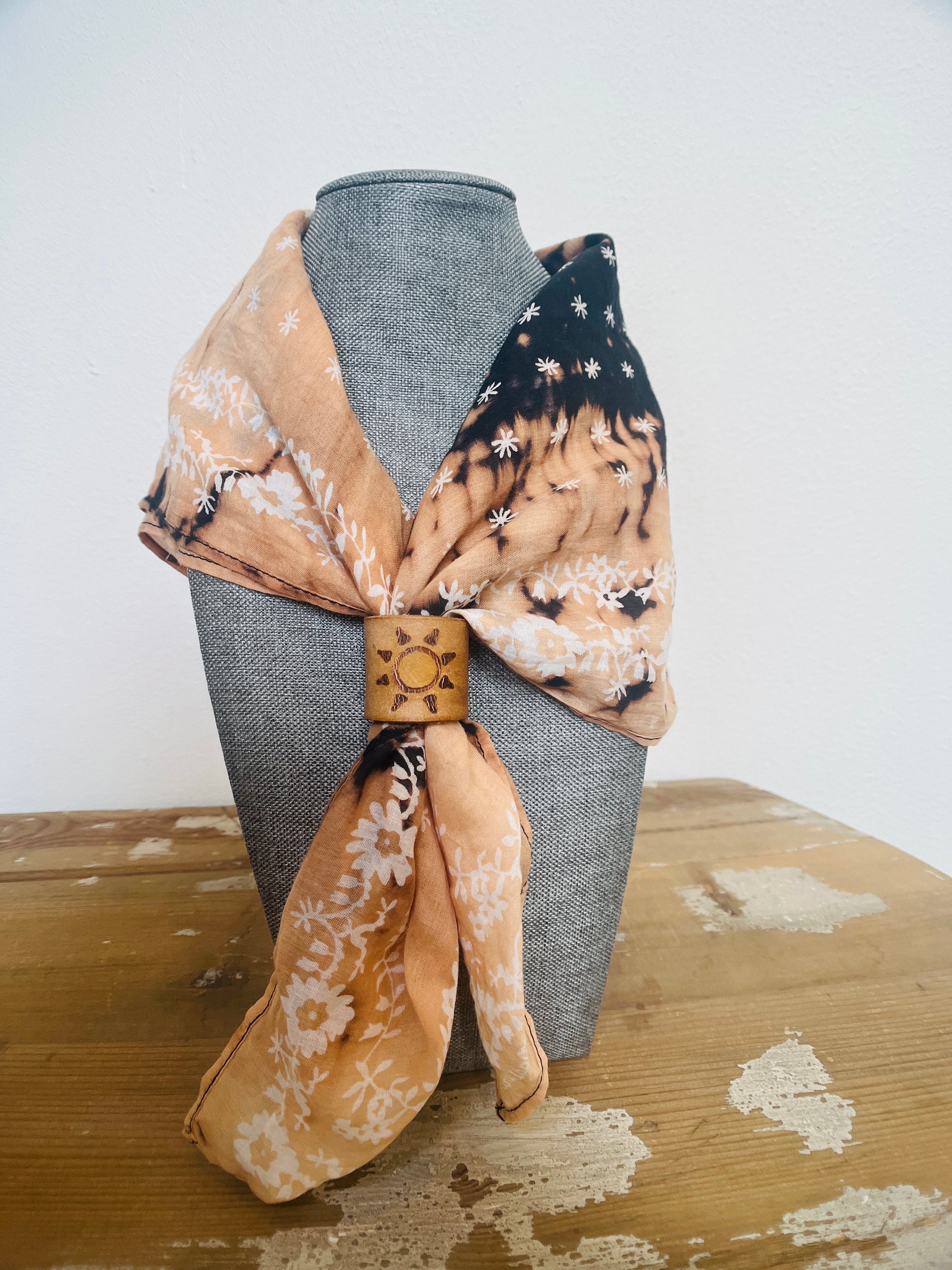 Leather Scarf, Bandana, Wild Rag Sliders - Available in Assorted Colors ...