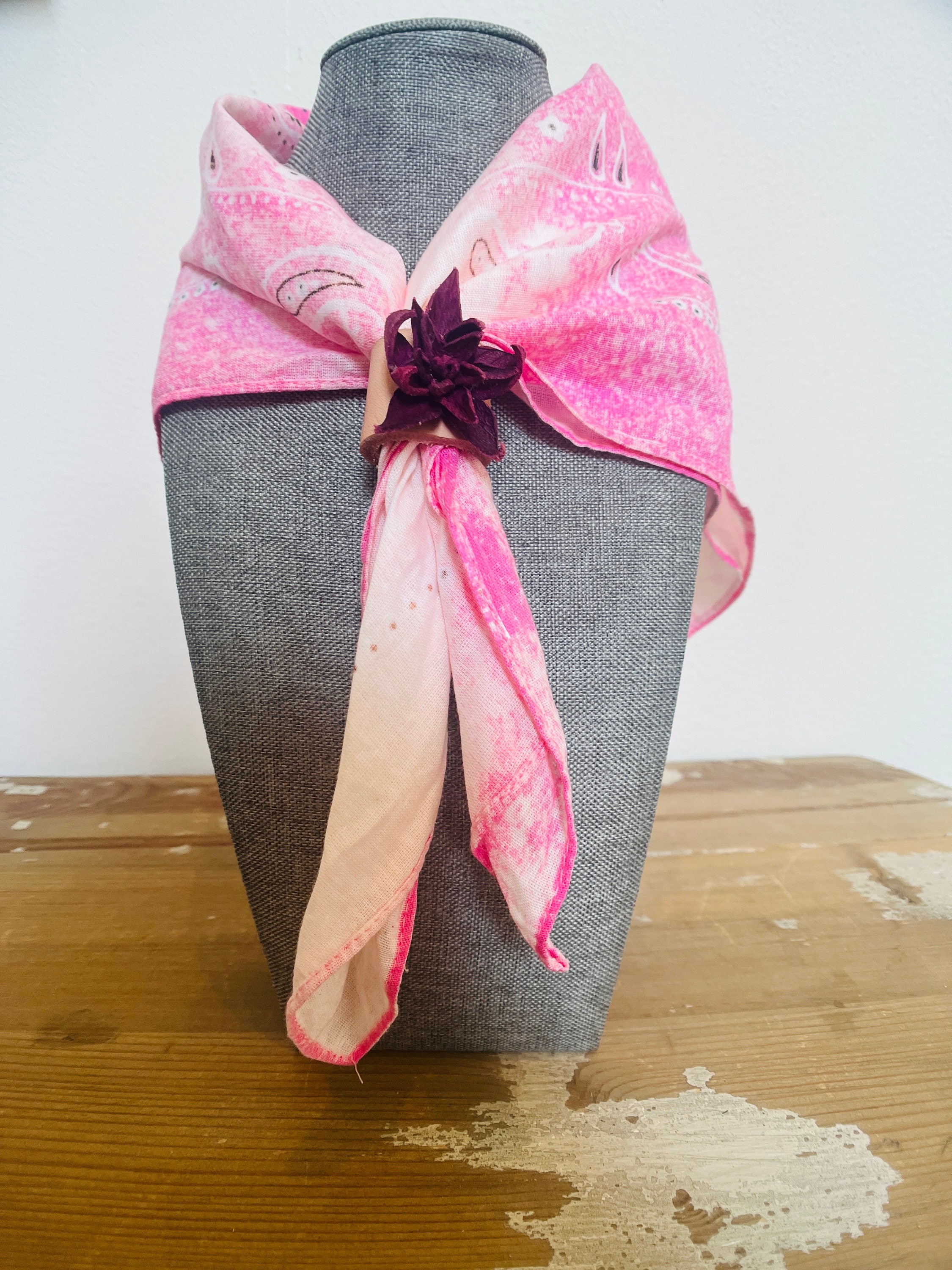 Leather Scarf, Bandana, Wild Rag Sliders - Available in Assorted Colors ...