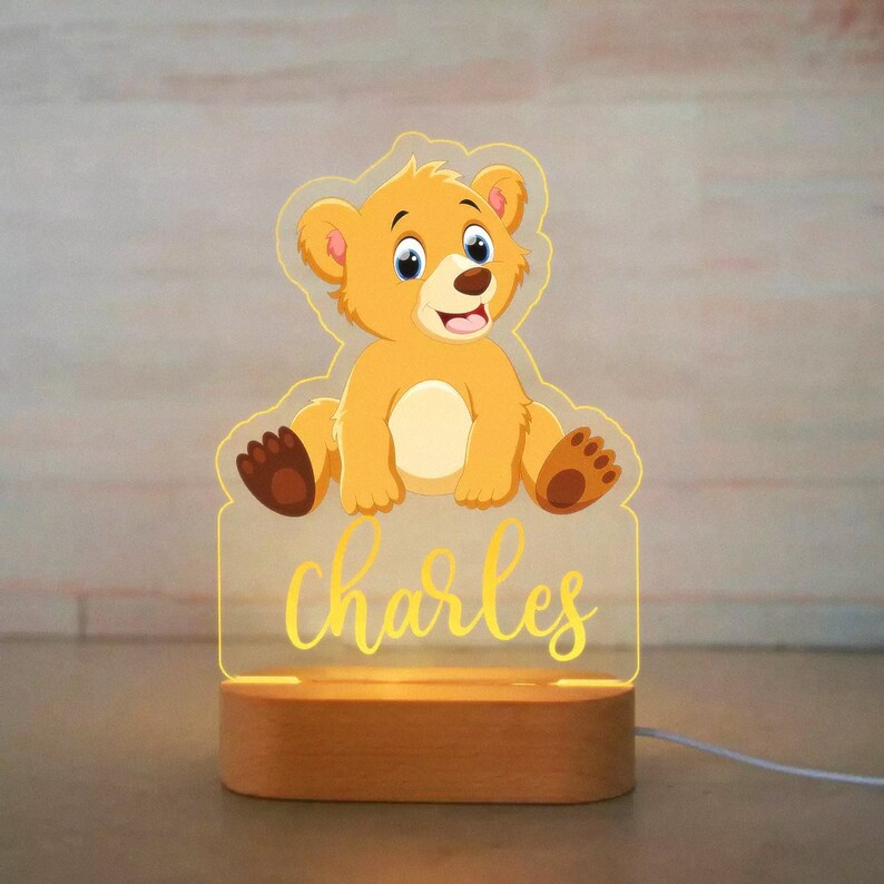 Custom Baby Night Light Personalized Giraffe Nightlight With Name Child ...