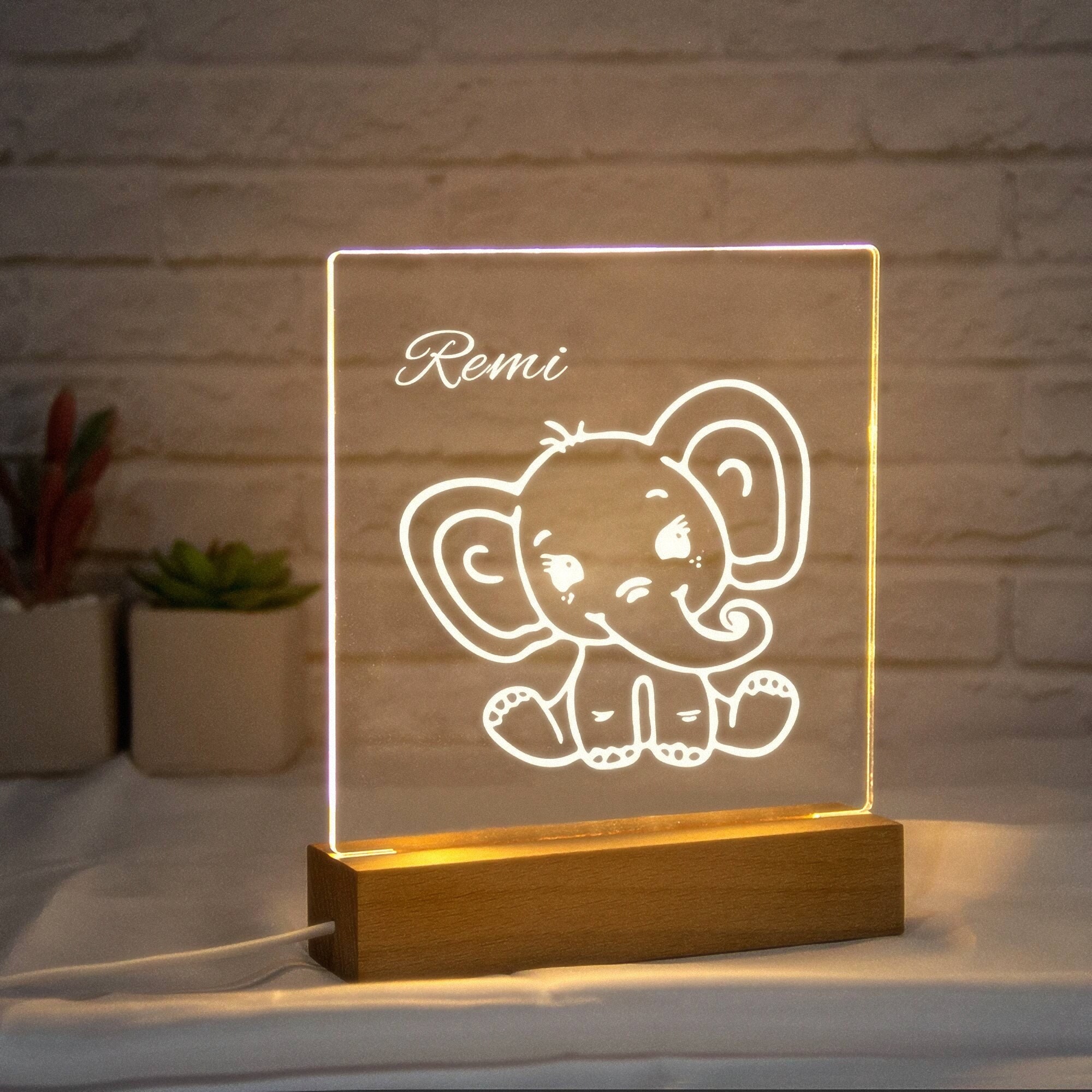 Custom Baby Night Light Personalized Butterflies Nightlight With Name ...