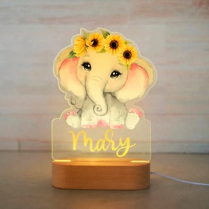 Custom Baby Night Light Personalized Giraffe Nightlight With Name Child ...