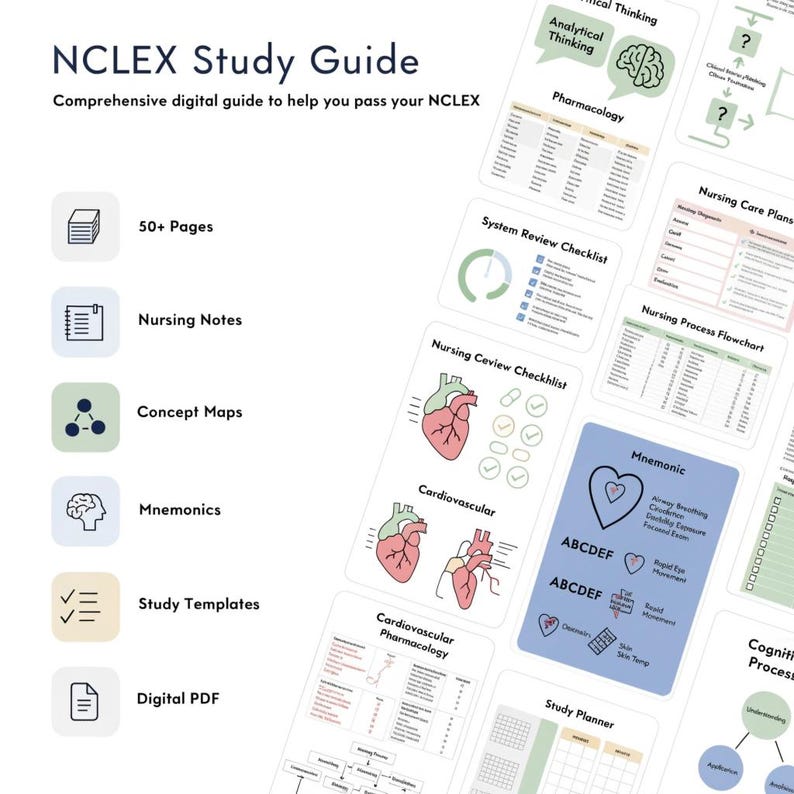 NCLEX Study Guide PDF | Nursing Notes, Concept Maps, Study Plan ...