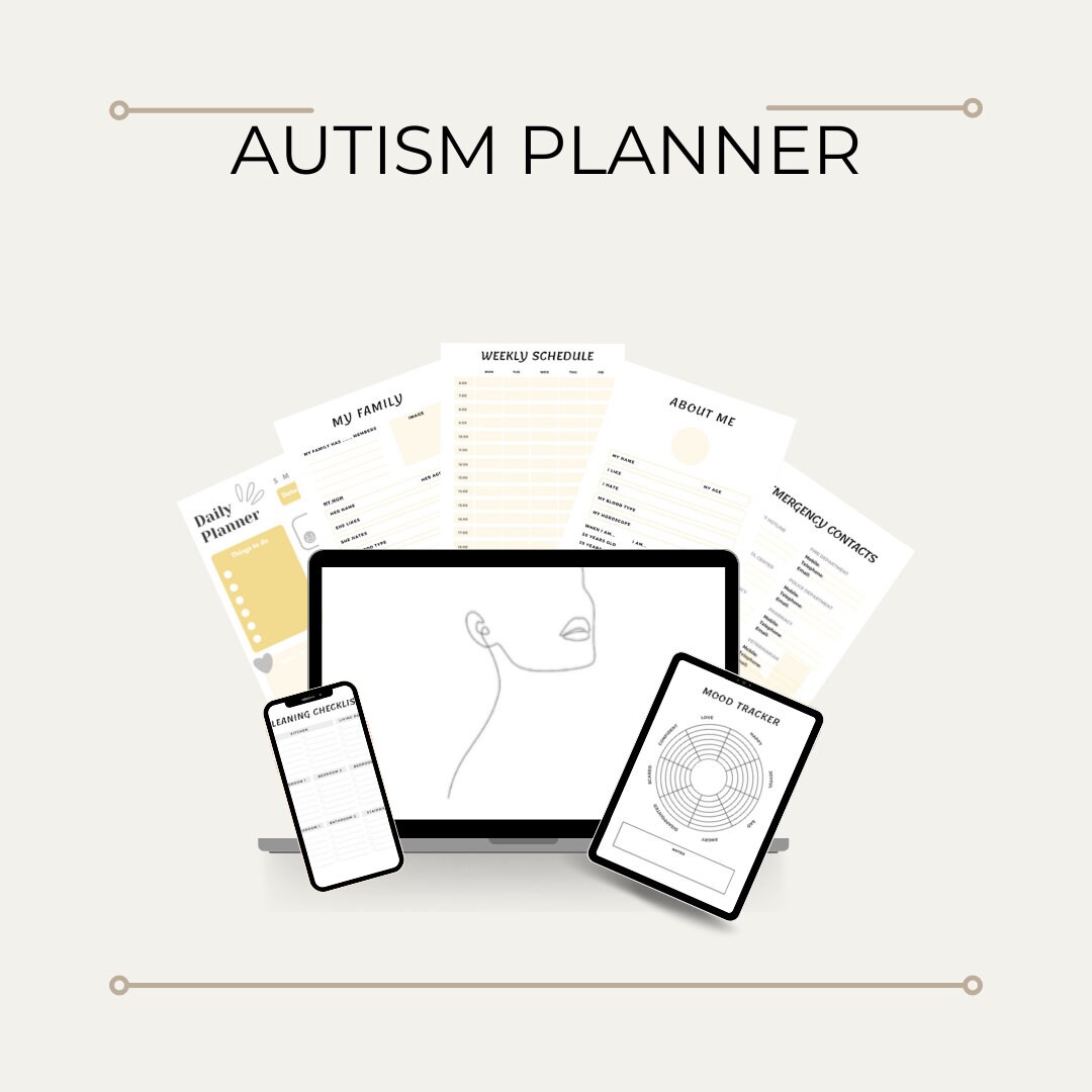Autism Planner Printable Yellow - Etsy