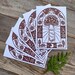 Luna Moth Linocut Note Card- Handmade Card- 5.5" X 5.5" Square- Deckled ...