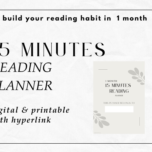 15 Minutes Planner - Etsy