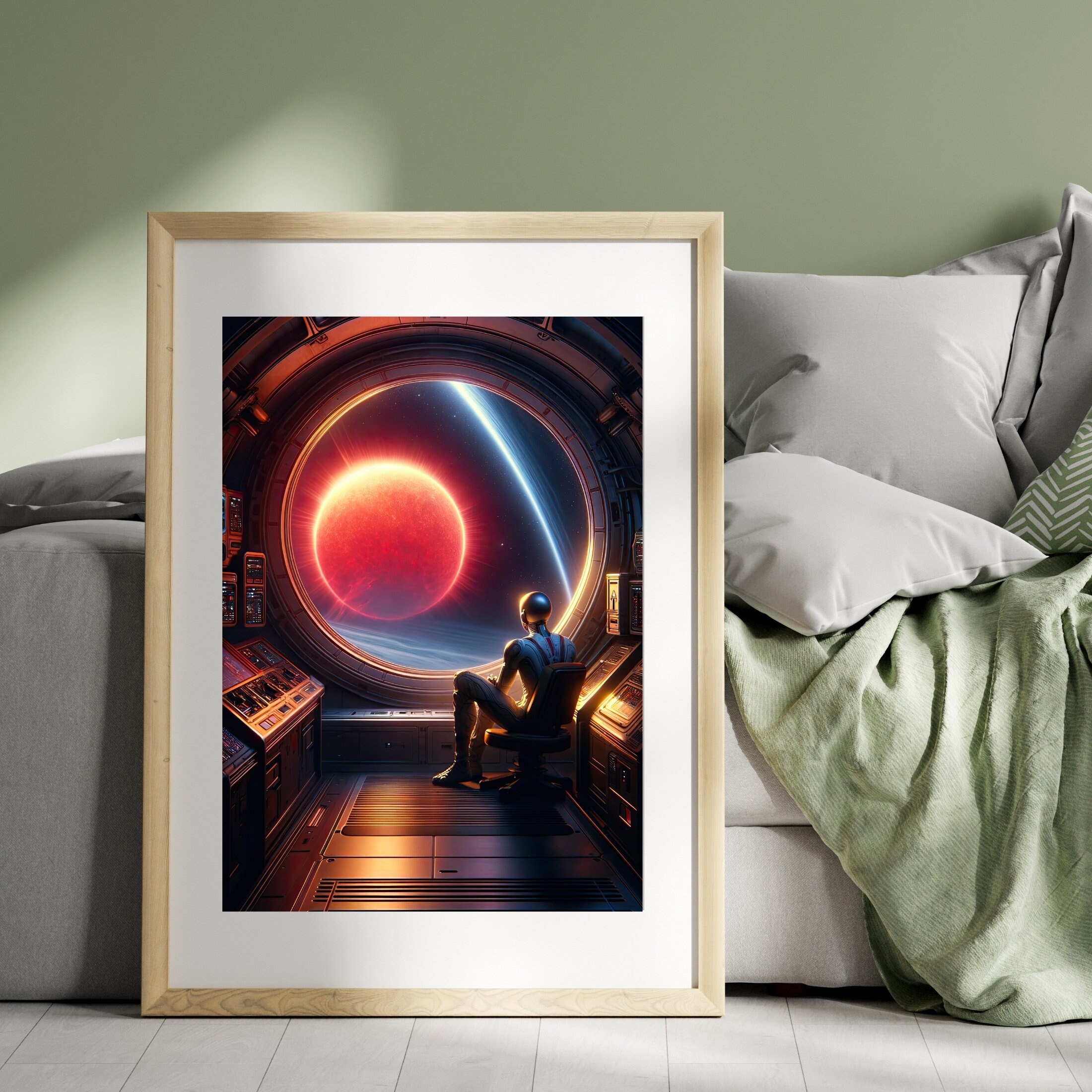 Space Station Concept Art Framed Poster Unique Astronomical Decor, Sci ...
