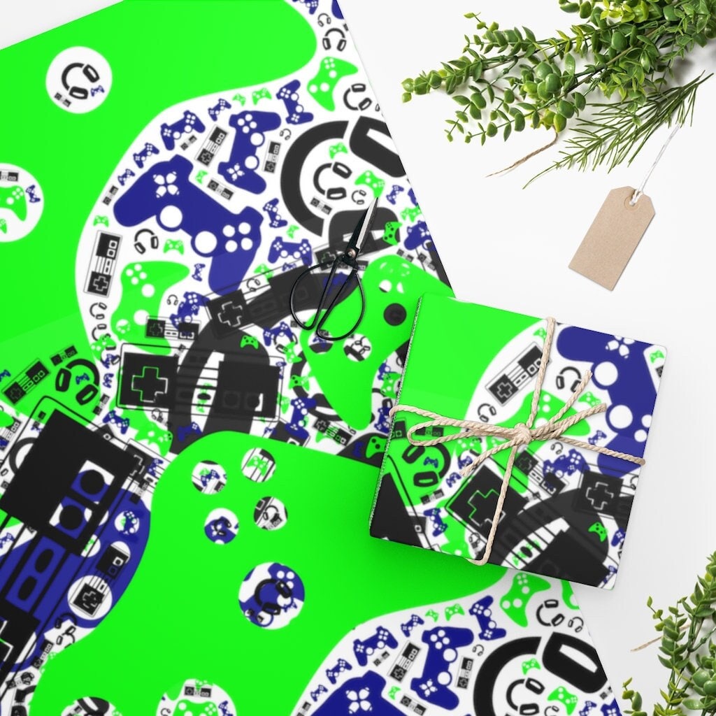 Video Game Wrapping Paper Gamer Wrapping Paper Gift Wrap - Etsy