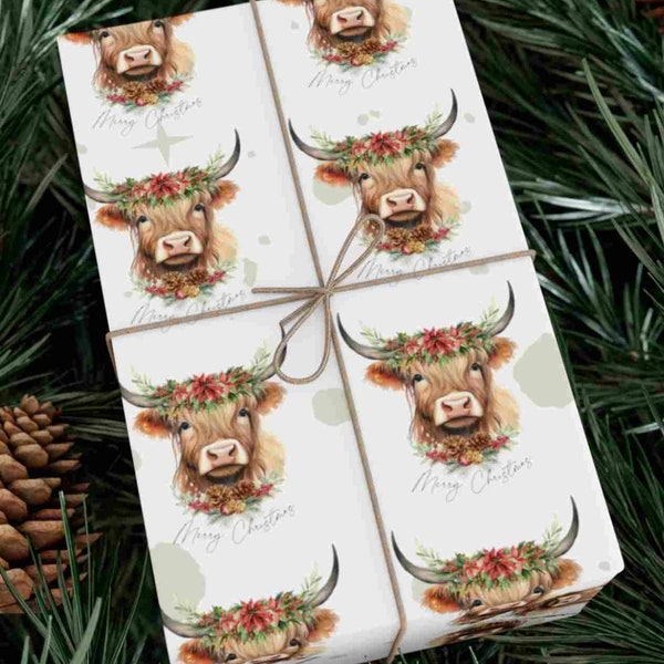 Christmas Farmhouse Wrapping Paper - Etsy